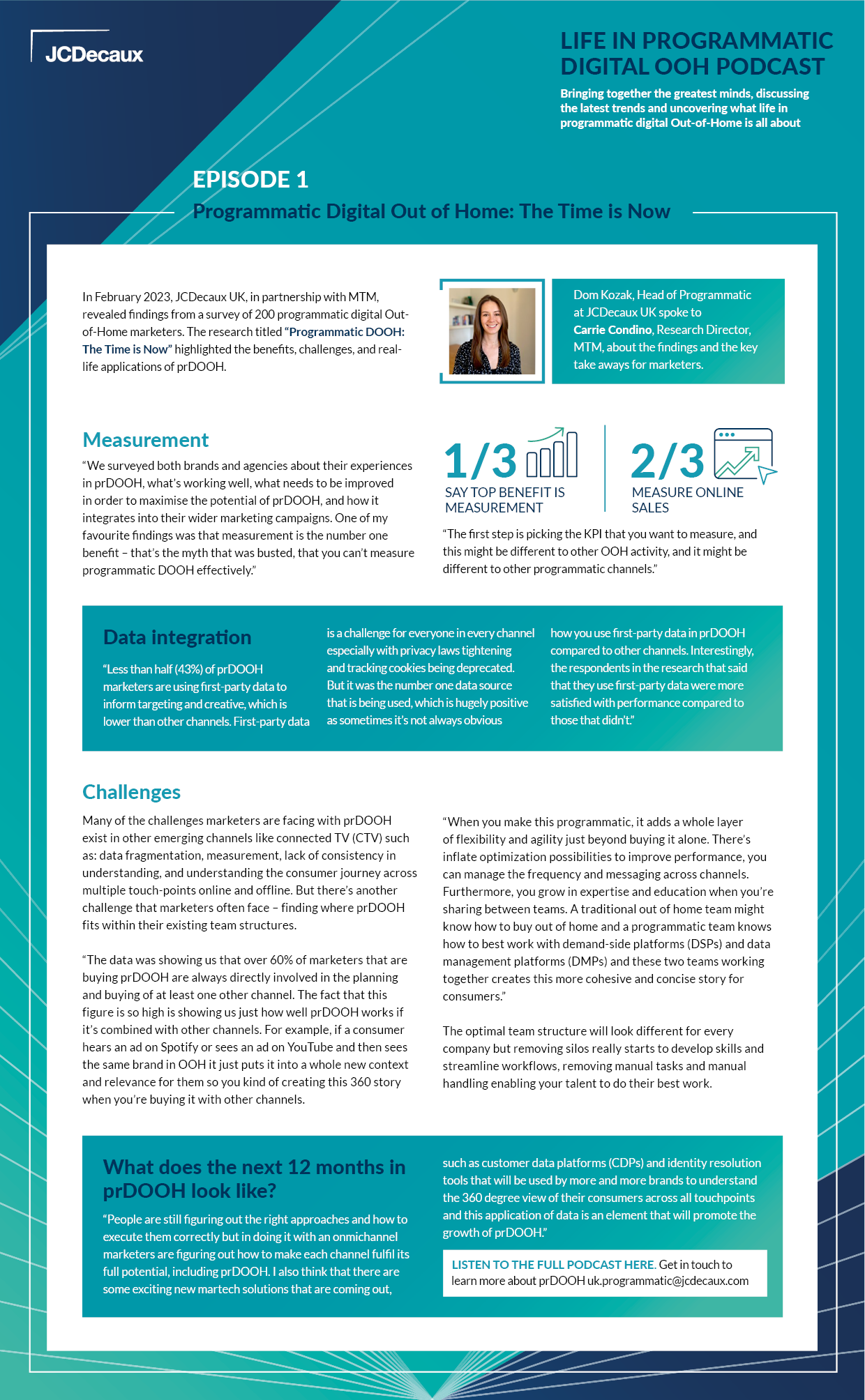 LIFE IN PROGRAMMATIC DOOH, EPISODE 1: THE TIME IS NOW | JCDecaux UK